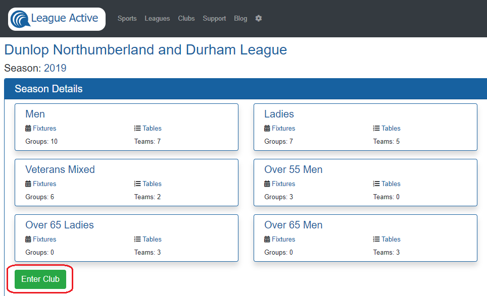 Article: Entering your club in a league - League Active